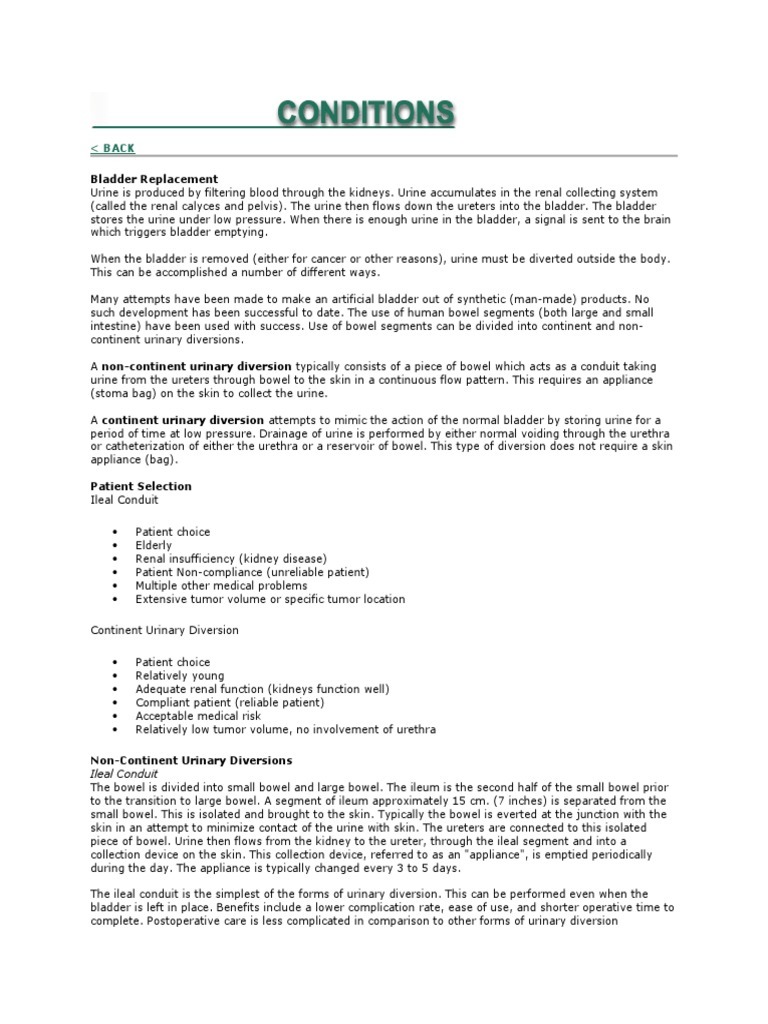 Ileal Conduit English | PDF | Urinary Incontinence | Genitourinary ...
