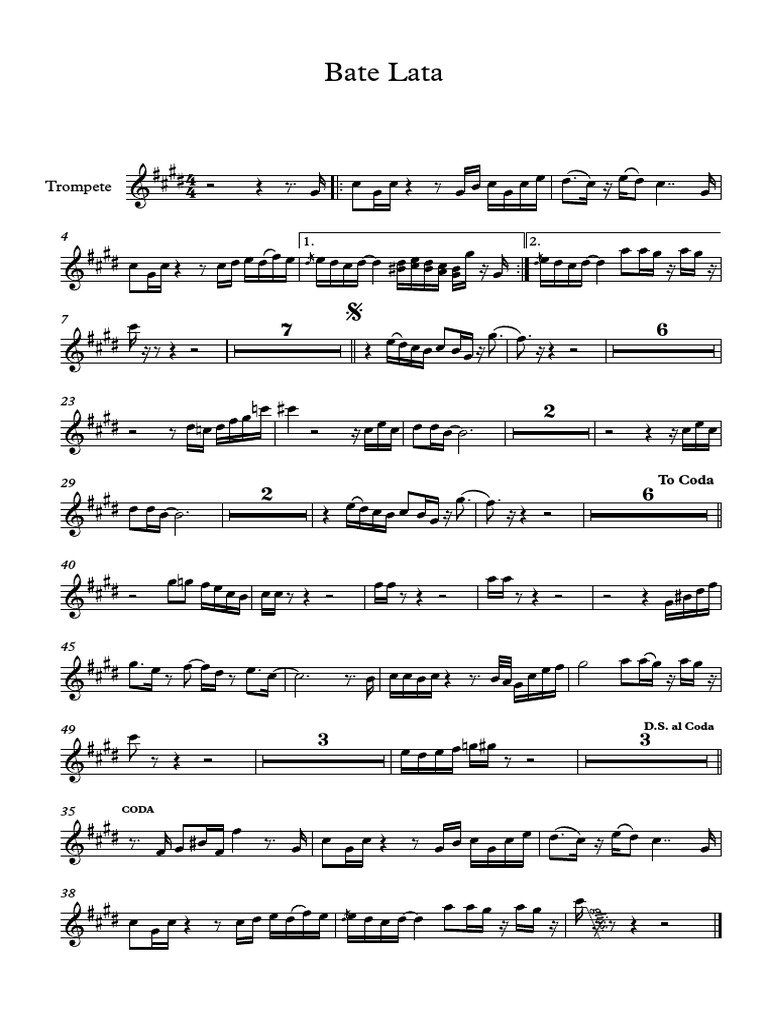 Bate Lata - Trompete | PDF