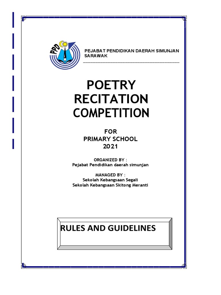 Poetry Recitation Competition: Rules and Guidelines | PDF | Poetry ...