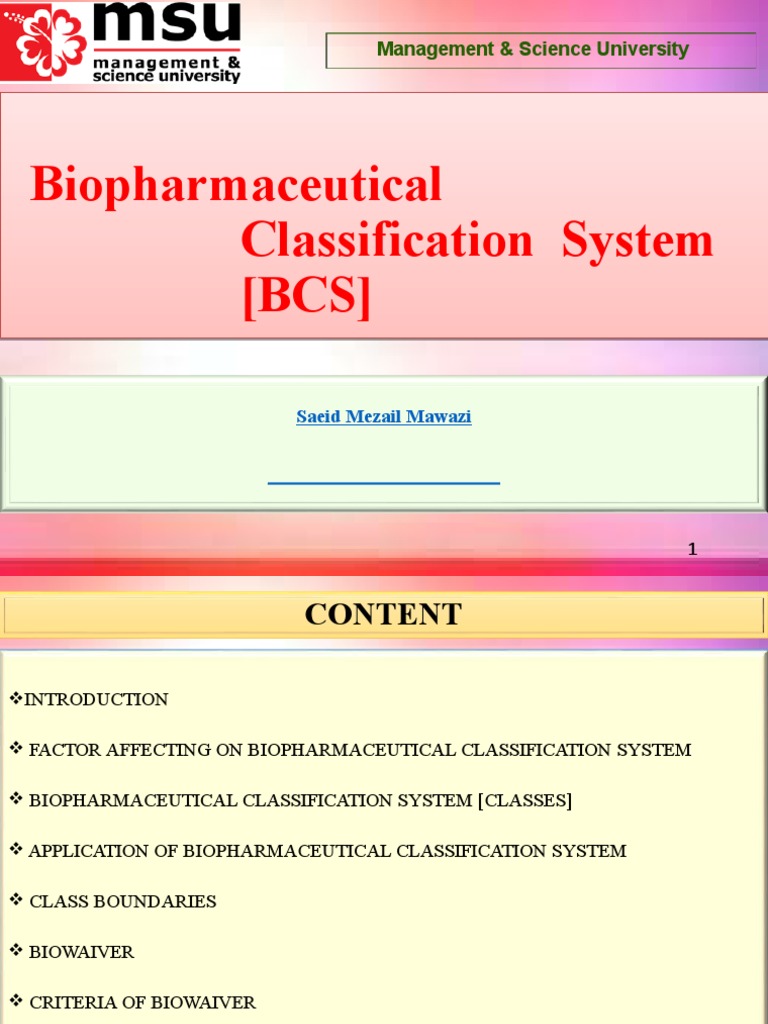 Classification of Biopharmaceutics System | PDF | Solubility | Dose ...