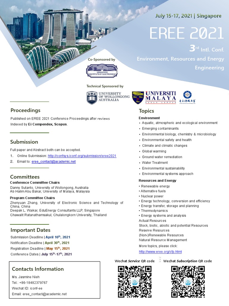 EREE2021 Flyer | PDF | Environmental Social Science | Sustainable ...