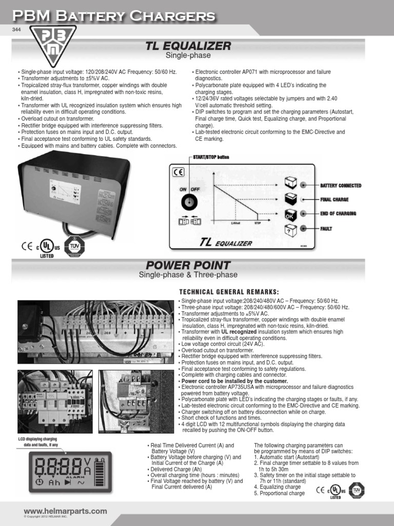 PBM Battery Chargers: TL Equalizer | PDF | Battery Charger | Transformer