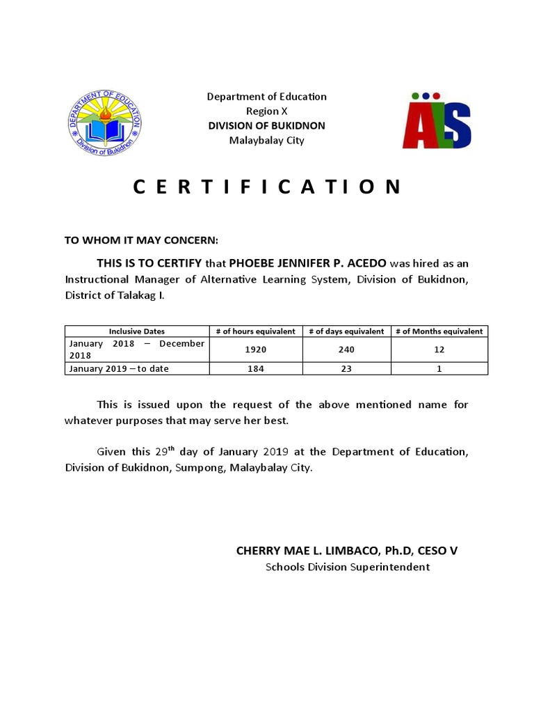 ALS Certificate | PDF