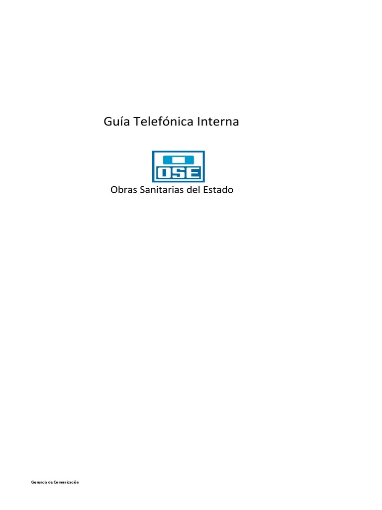 Guía Telefónica Interna OSE | PDF | Informática | Edad de información