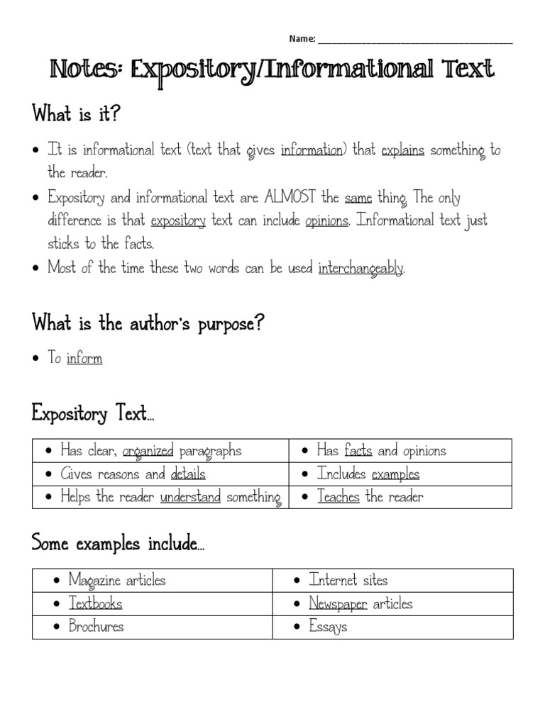 Expository - Informational Text Notes | PDF | Pupa | Butterfly
