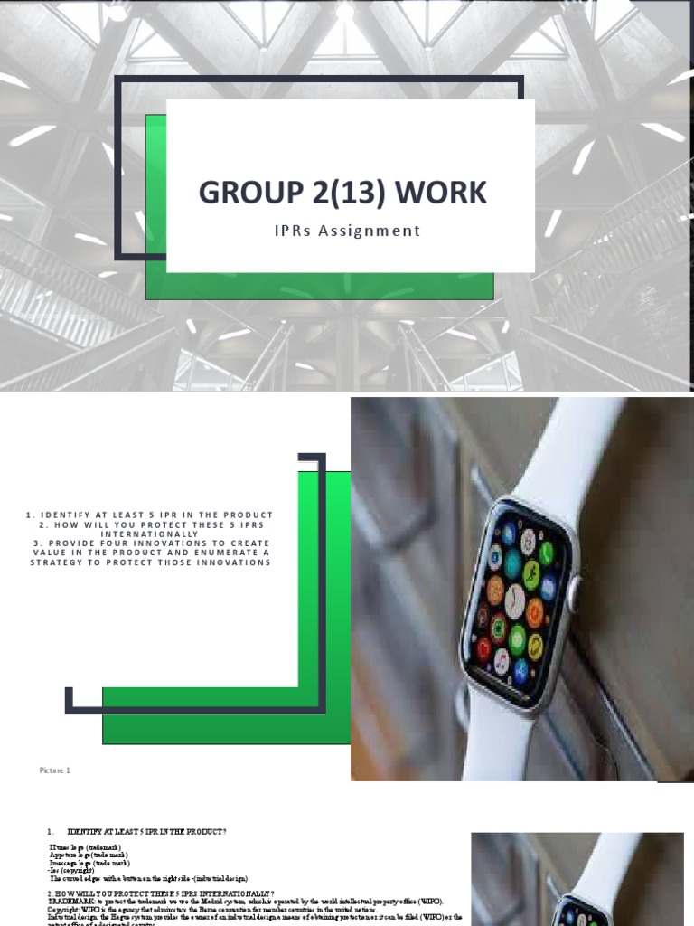 Group 13 (ILS Assignment) | PDF | World Intellectual Property Organization | Intellectual Property