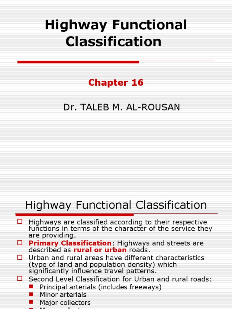 5 - Highway Functional Classification | PDF | Controlled Access Highway ... 5 - Highway Functional Classification | PDF | Controlled Access Highway ...