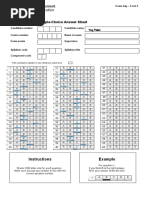 Sample: Multiple-Choice Answer Sheet | PDF | Tests | Educational ...