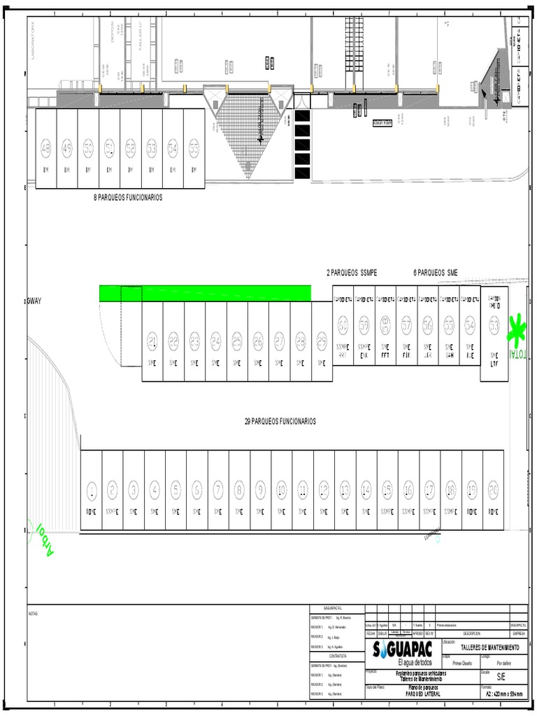 Plano Parqueo Lateral - Replanteo de Parqueos | PDF