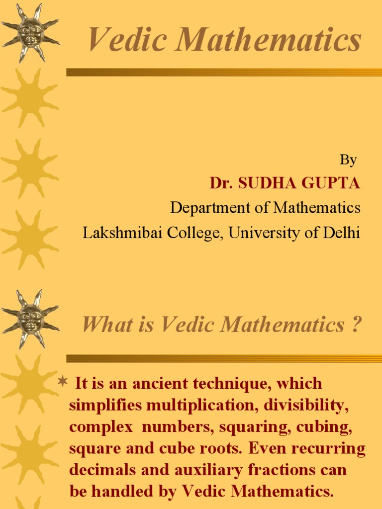Vedic Maths: 16 Sutras Explained | PDF | Multiplication | Mathematical ...