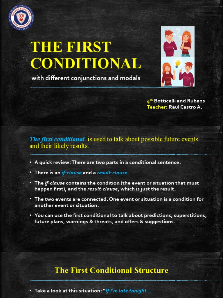 First Conditional Modals Explained | PDF | Luck | Verb