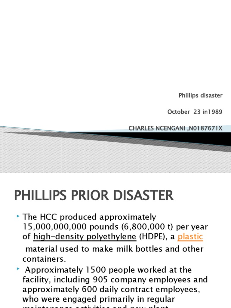 Phillips Disaster October 23 In1989 Charles Ncengani, N0187671X | PDF ...