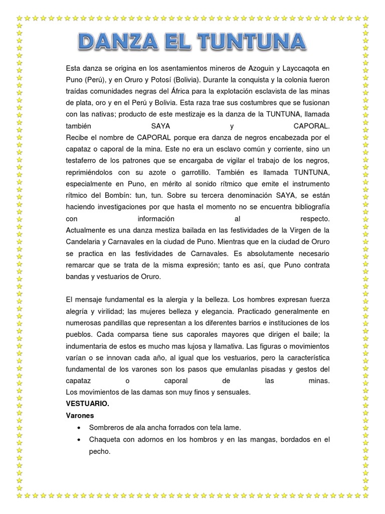 La danza de la Tuntuna: Orígenes y tradiciones de una expresión ...