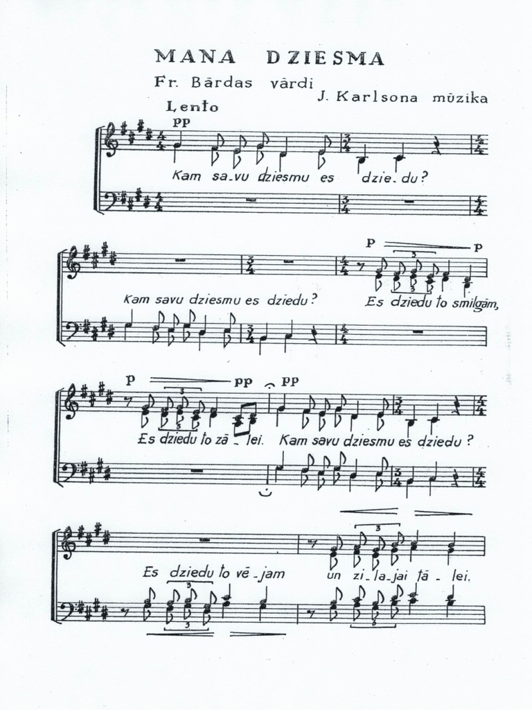Juris Karlsons. Mana Dziesma | PDF