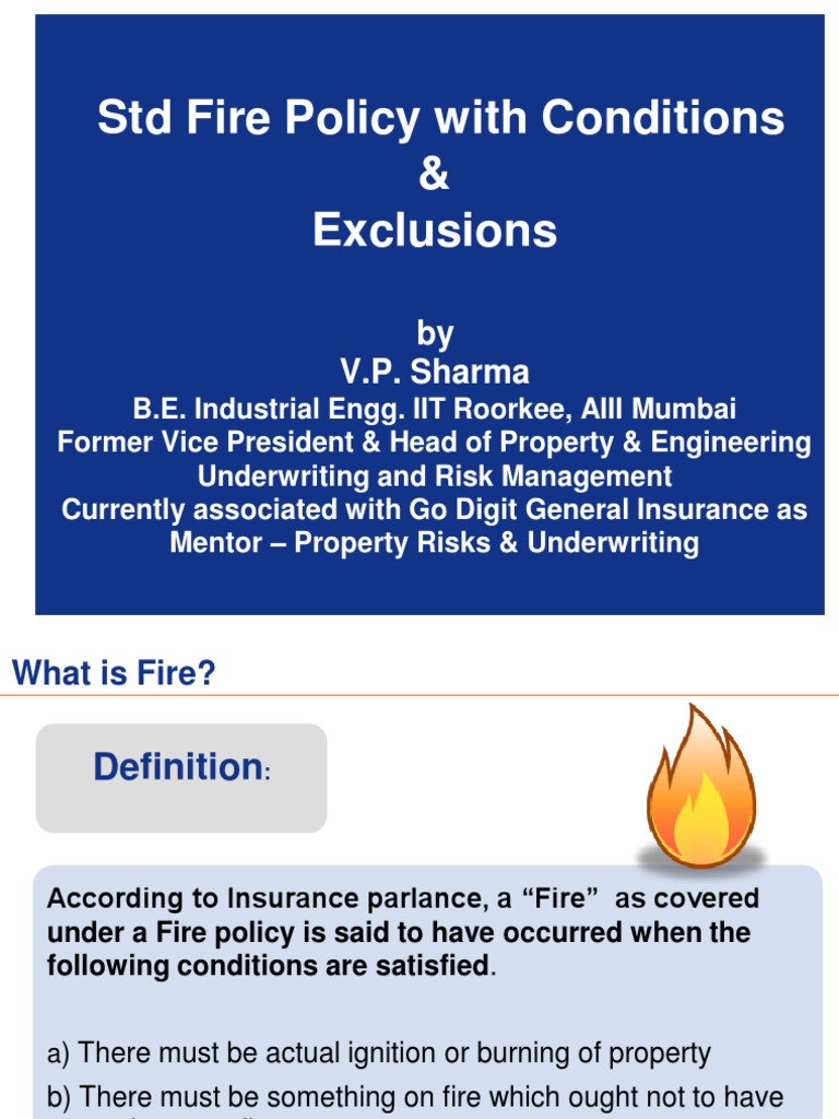 Standard Fire Policy Overview and Exclusions | PDF | Pro Rata | Insurance