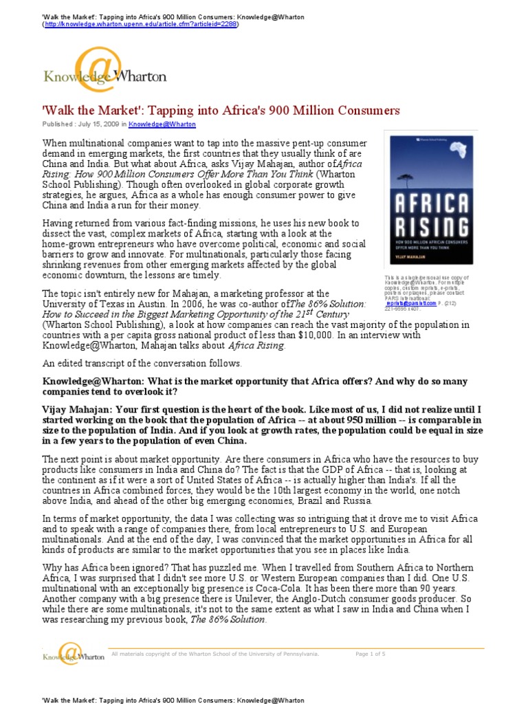 2288 African Consumer Market | PDF | Africa | Marketing
