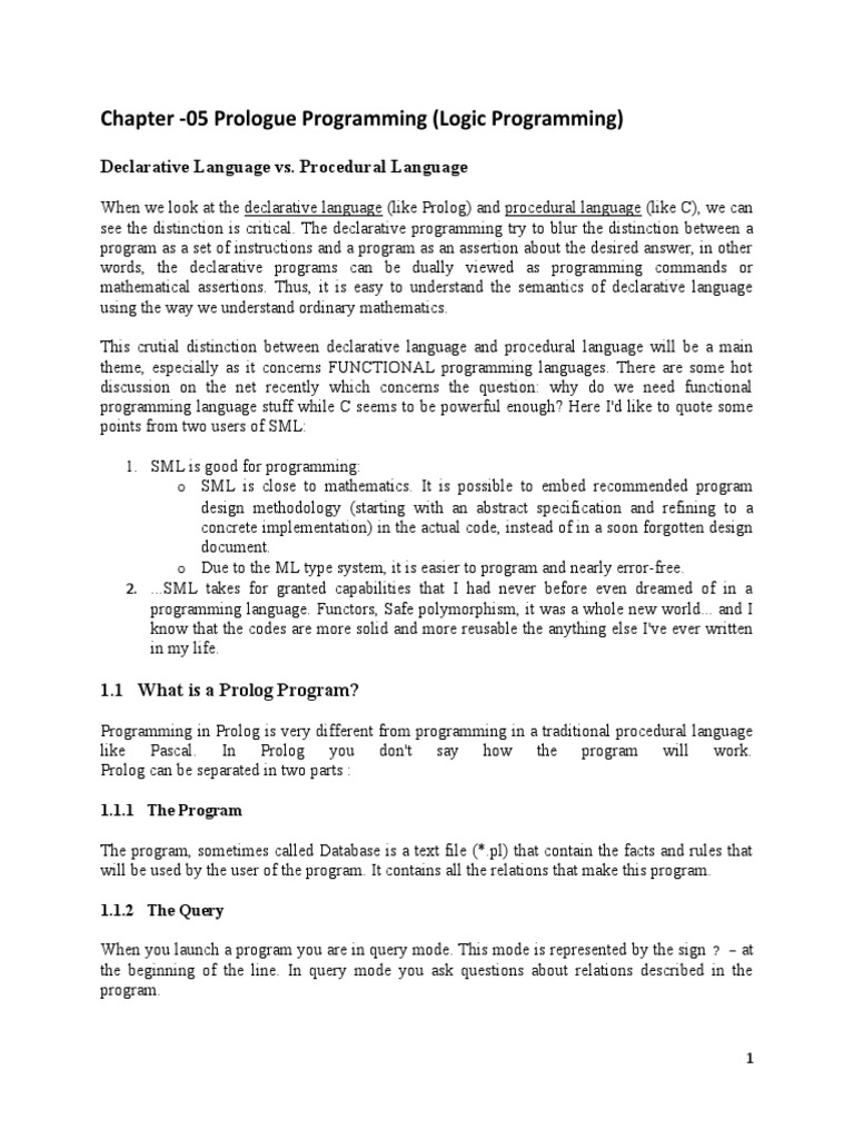 Logic Chapter05 Logic Programming | PDF | Computer Programming | Computer Program