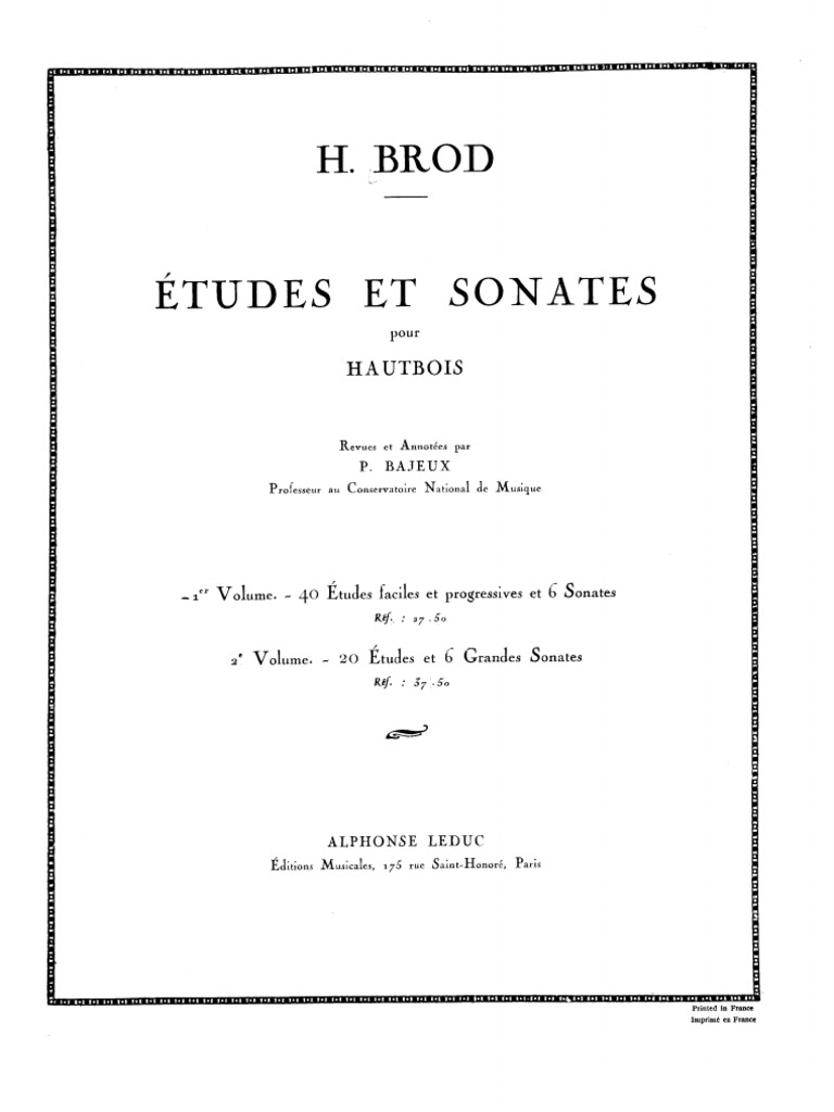 1 Brod - Etudes and Sonatas OBOE | PDF