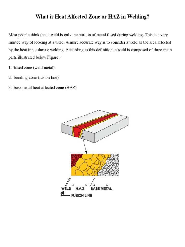 What Is Heat Affected Zone or HAZ in Welding? | PDF | Welding ...