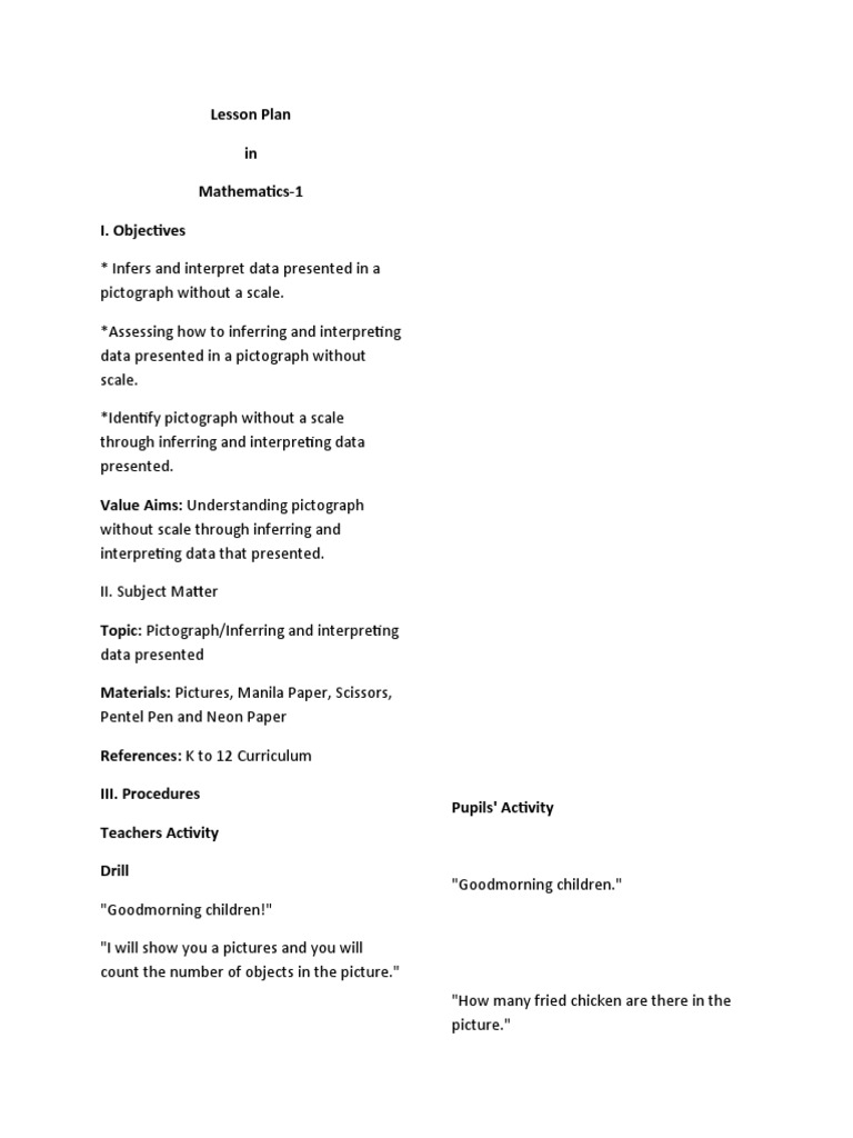 Lesson Plan | PDF | Lesson Plan | Data