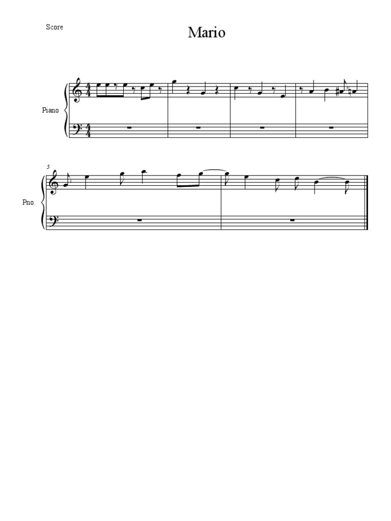 Partitura Mario | PDF
