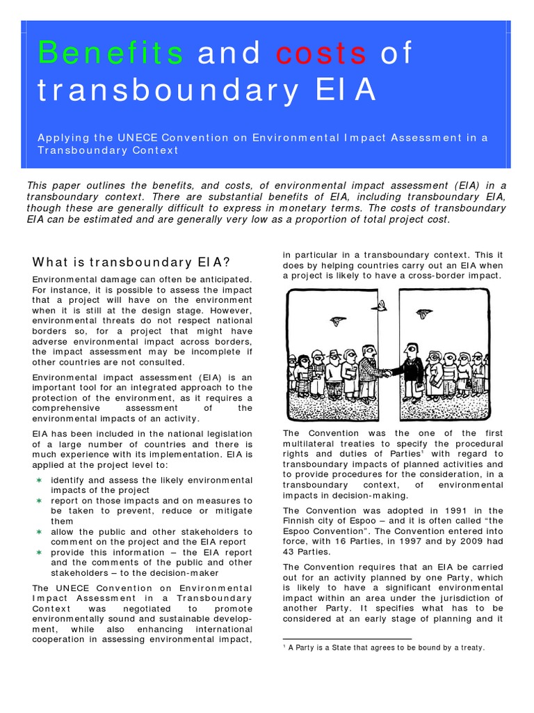 Pamphlet - Benefits of Transboundary EIA | PDF | Environmental Impact ...
