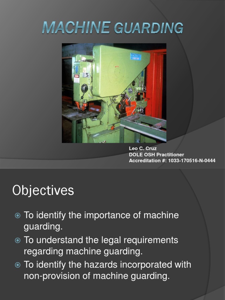 Machine Guarding Presentation | PDF | Machines | Belt (Mechanical)