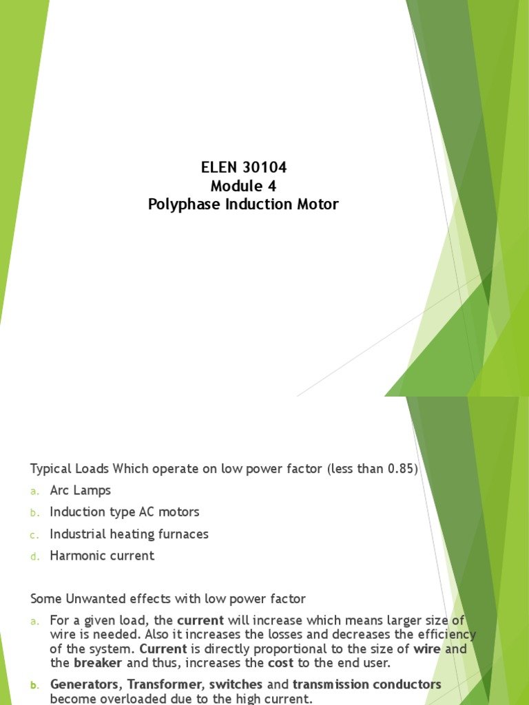 ELEN 30104 Polyphase Induction Motor | PDF | Electric Motor | Electrical Equipment