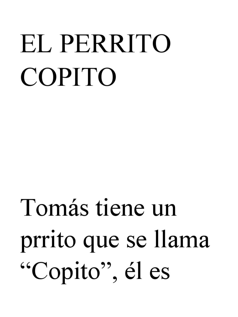 El Perrito Copito | PDF