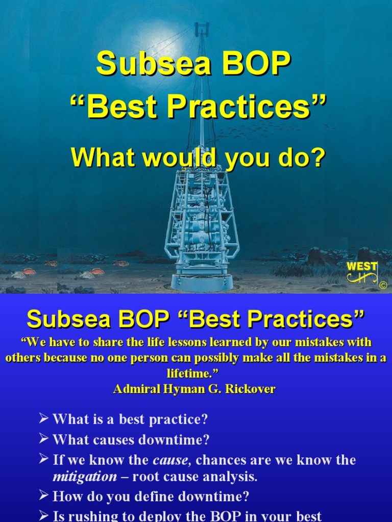 Subsea BOP " Best Practices" | PDF | Mechanical Engineering | Nature