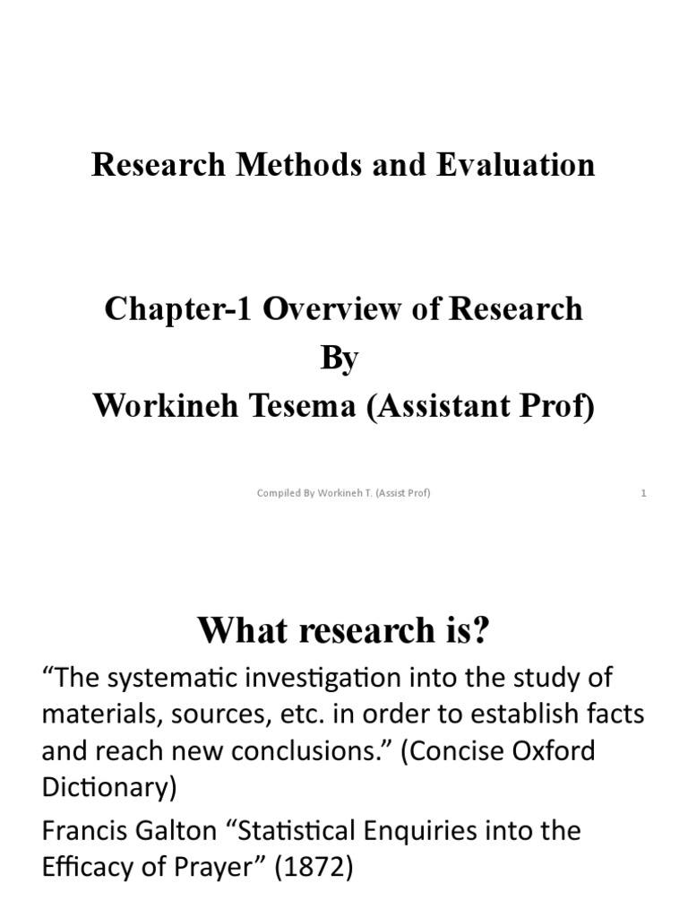 Chapter-1 Research Methods | PDF | Quantitative Research | Survey Methodology