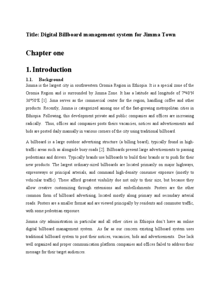 Digital Billboard Management System Documentation Progress | PDF ...
