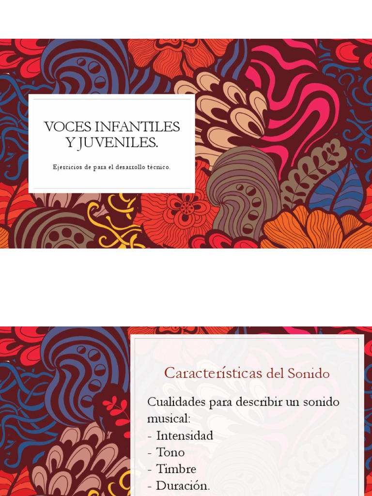 Voces Infantiles y Juveniles | PDF | Sonido | Entretenimiento (general)