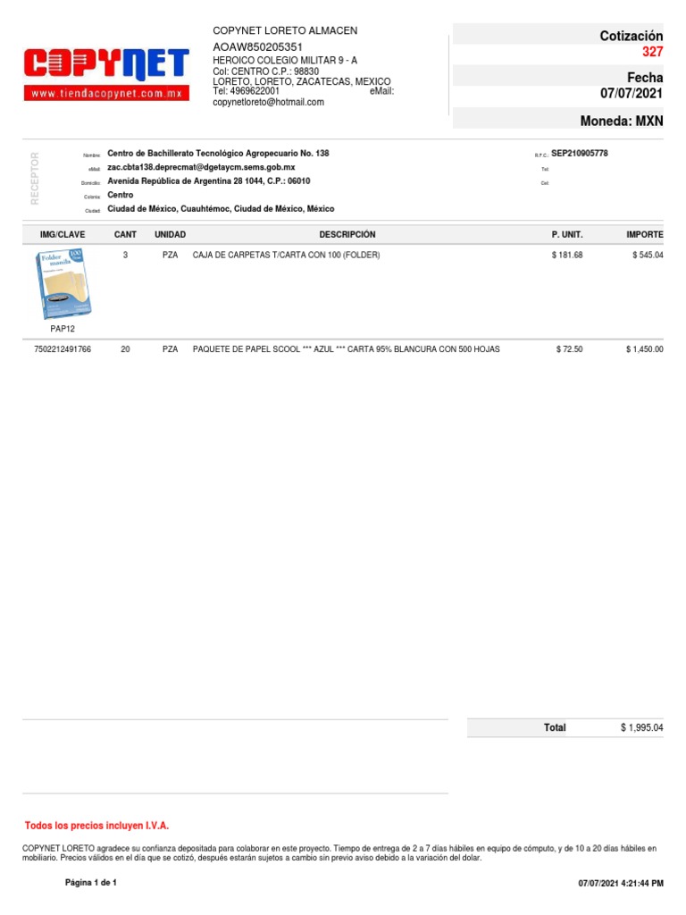 Cotización para CBTA No. 138 | PDF | Moneda | Mercado de divisas