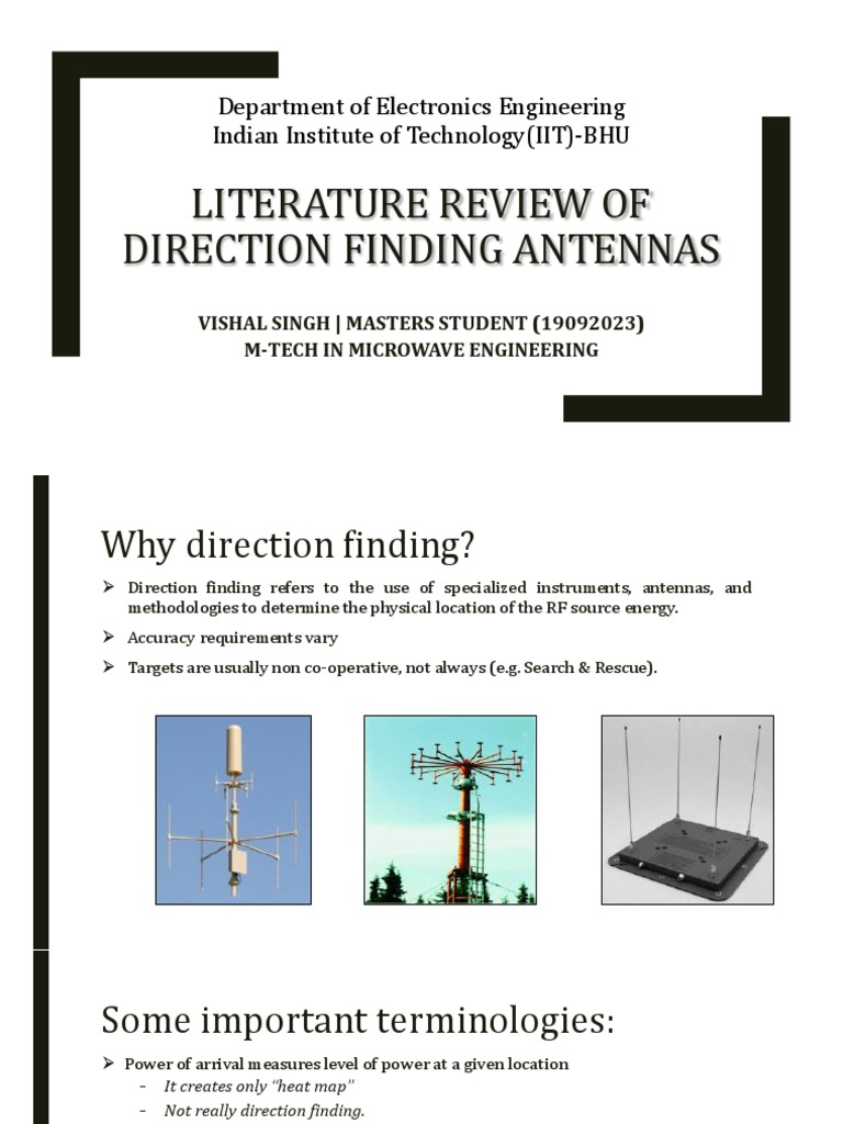 Literature Review of Direction Finding Antennas | PDF | Doppler Effect ...