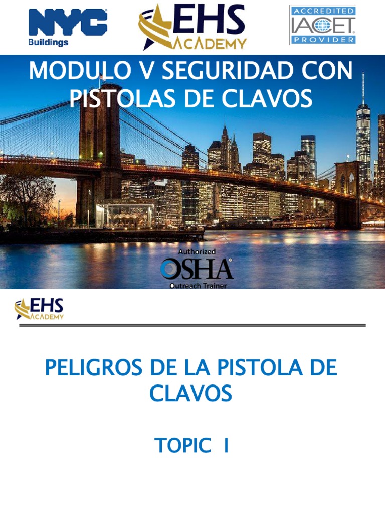 Sesión 10 - Modulo V - Seguridad Con Pistolas de Clavos - Viernes 14 de ...