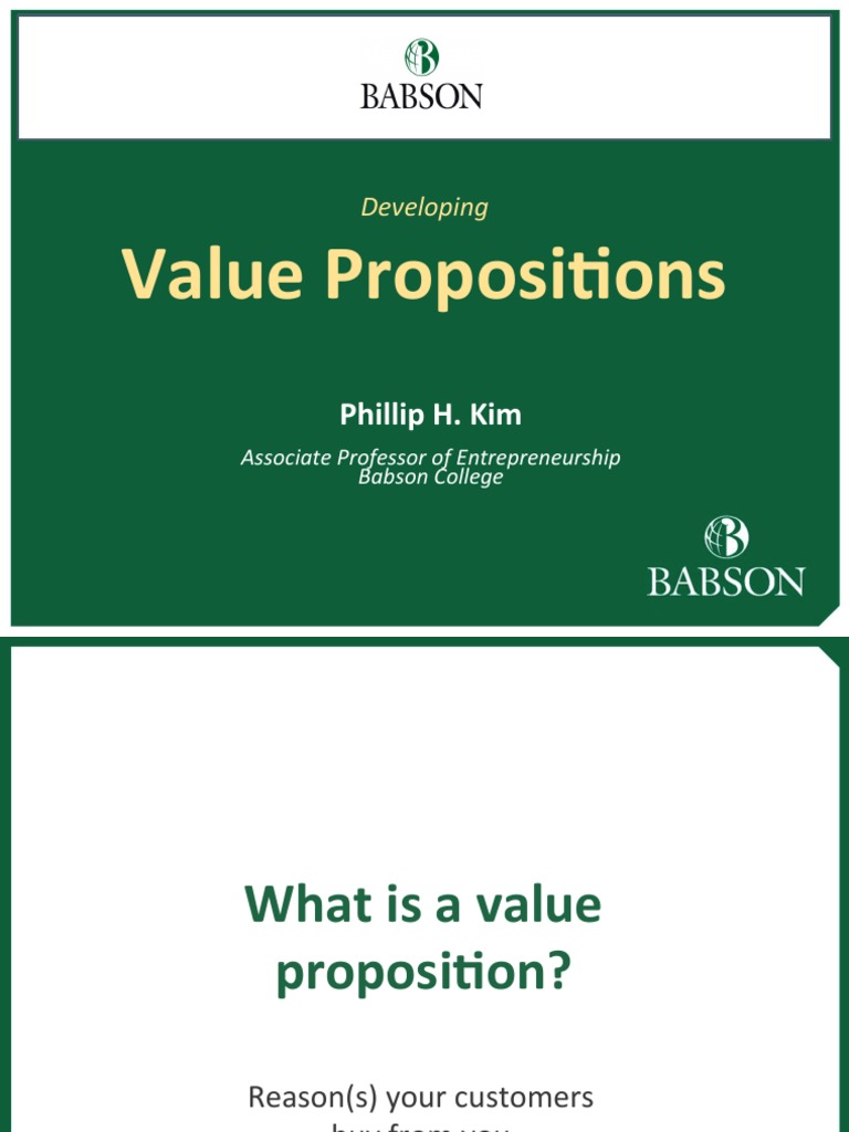 Developing Value Propositions Boot Camp May 2016 | PDF | Business ...