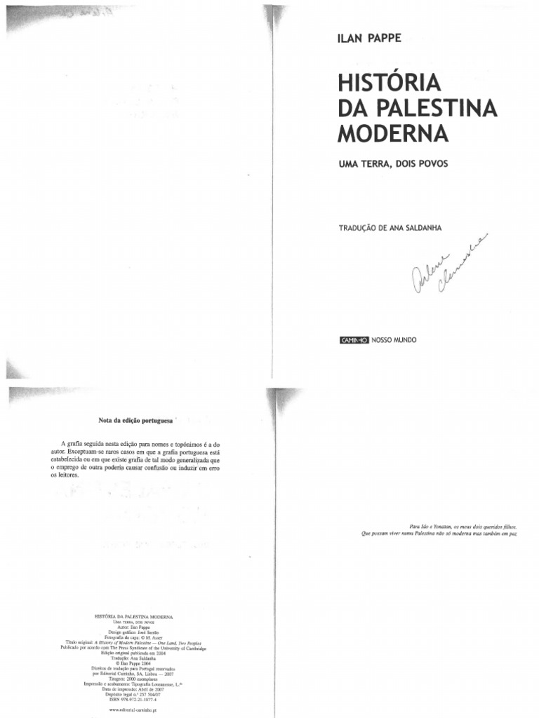 Ilan Pappe História Da Palestina Moderna Cap. 2 | PDF