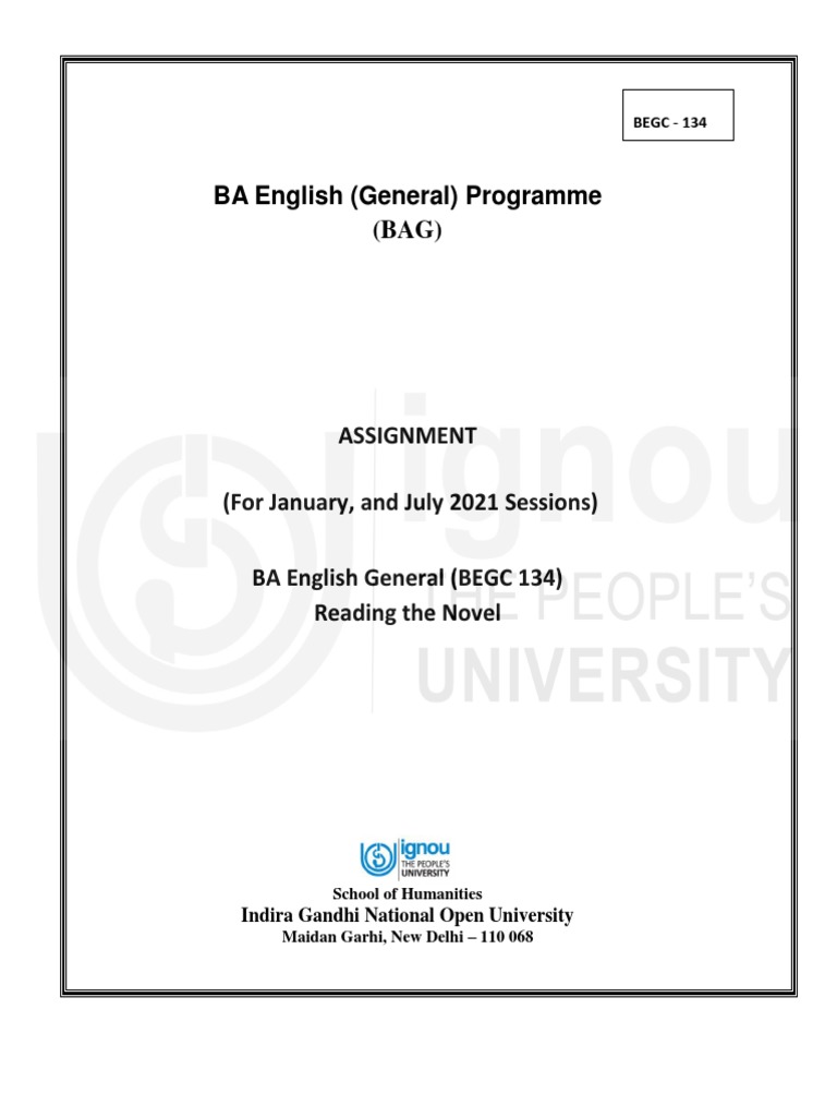 BEGC-134 Assignments Jan-July 2021 | PDF | Cognition | Science