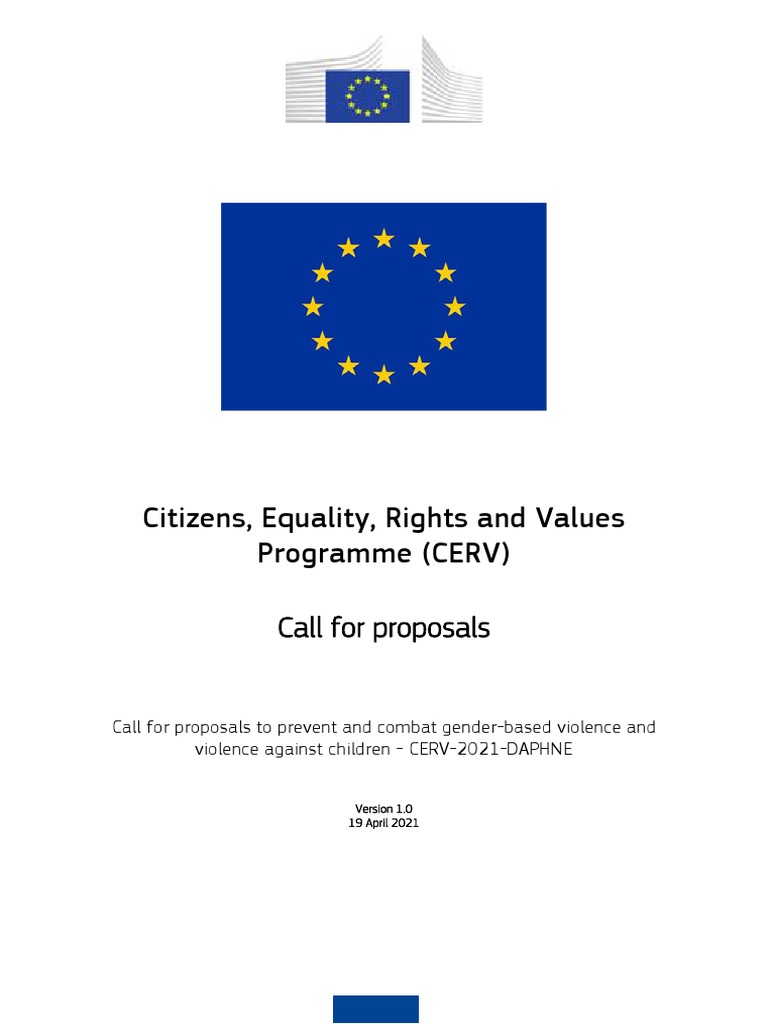 Citizens, Equality, Rights and Values Programme (CERV) Call For ...