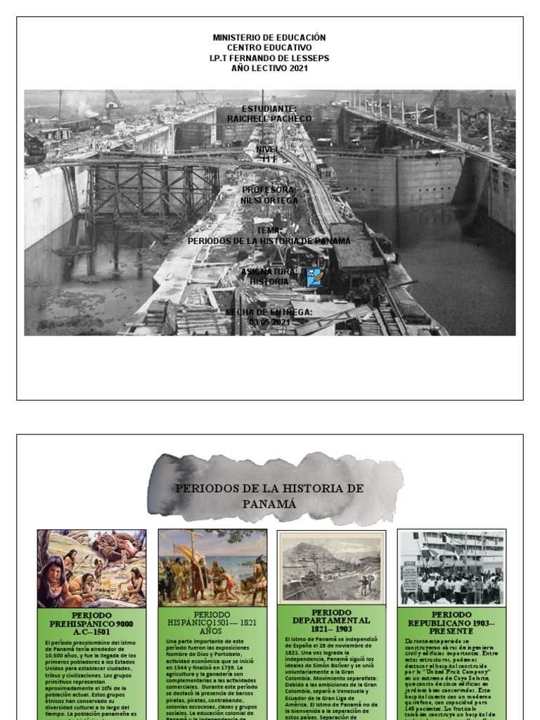 Cuatro periodos de la historia de Panamá | PDF | Panamá | Colombia