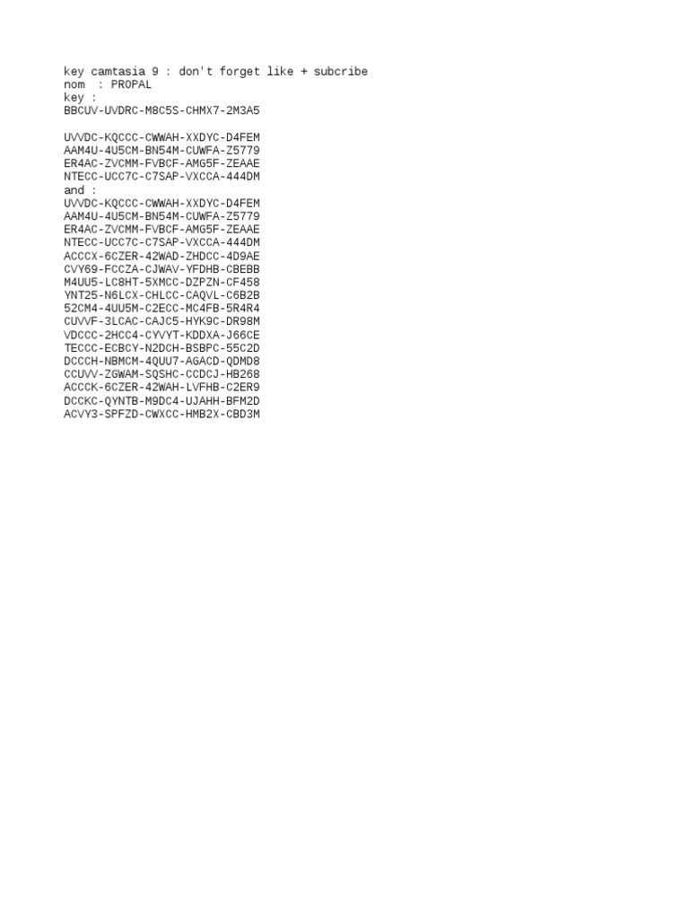 Key Camtasia 9 | PDF