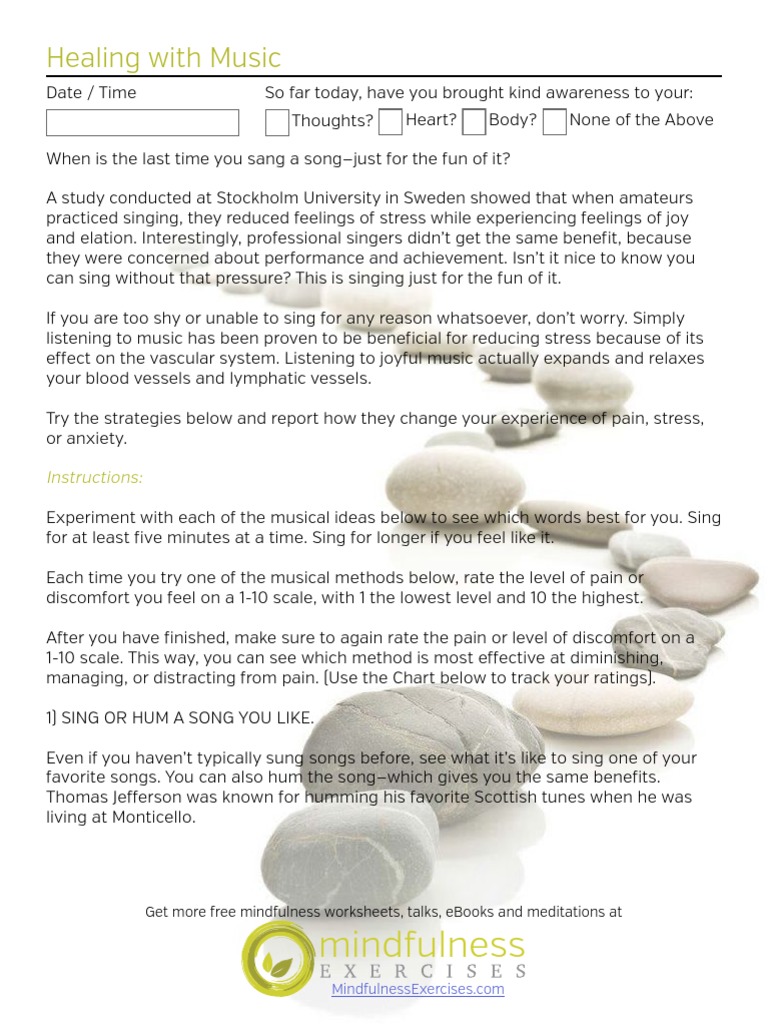 Mindfulness: Healing With Music | PDF | Mindfulness | Singing
