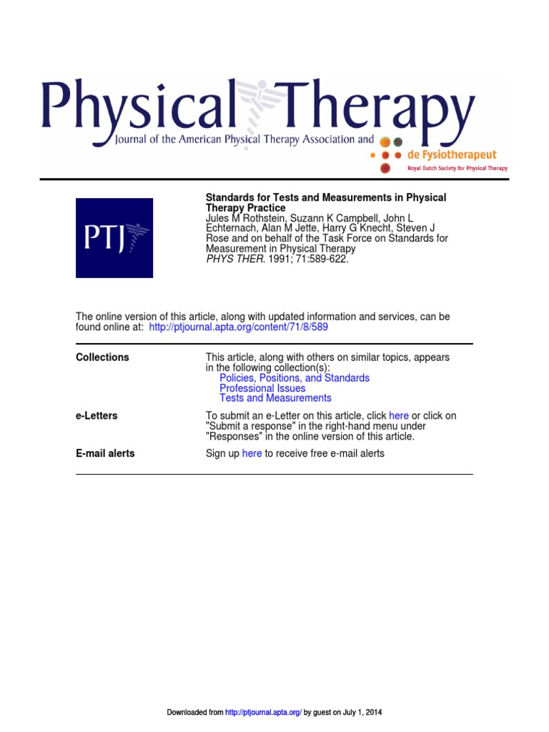 Standards de Eval - Full | PDF | Physical Therapy | Validity (Statistics)