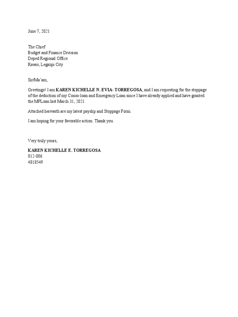 GSIS Stoppage Letter | PDF