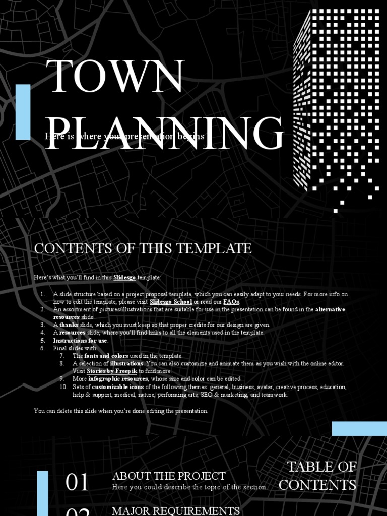 Town Planning Project Proposal by Slidesgo | PDF | Planets | Solar System