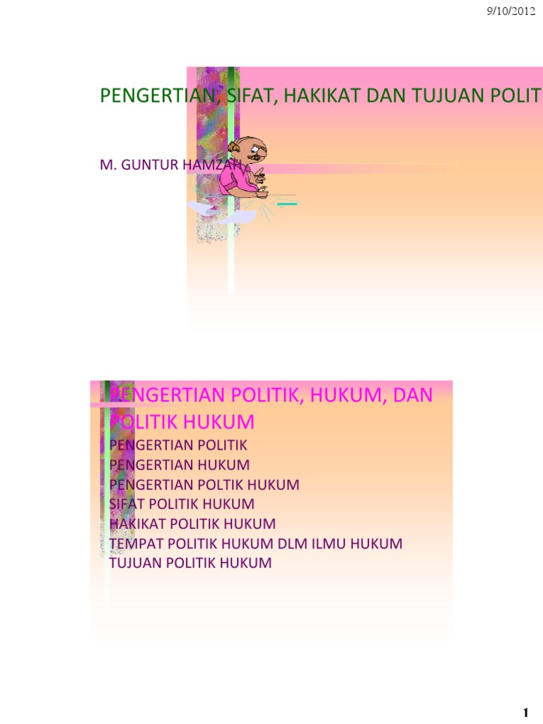 Hakikat dan Tujuan Politik Hukum | PDF