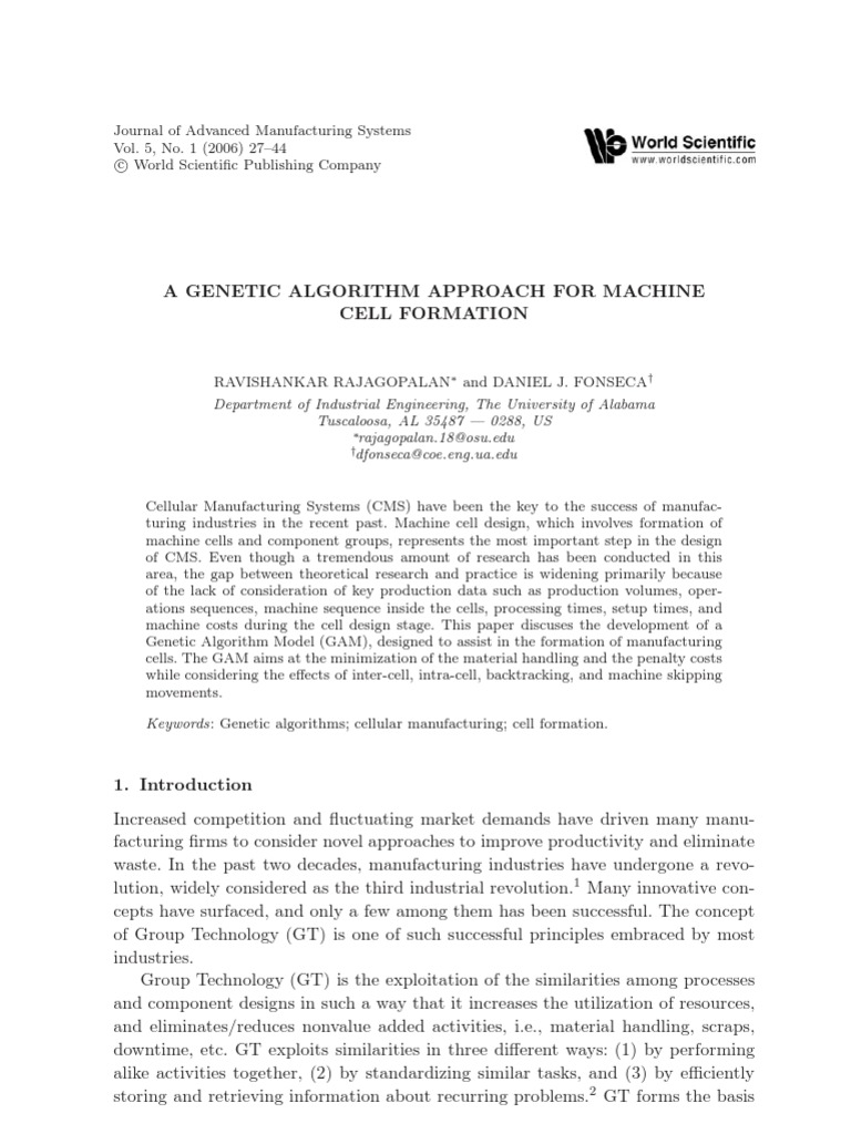 Ga Machine Cell | PDF | Genetic Algorithm | Design