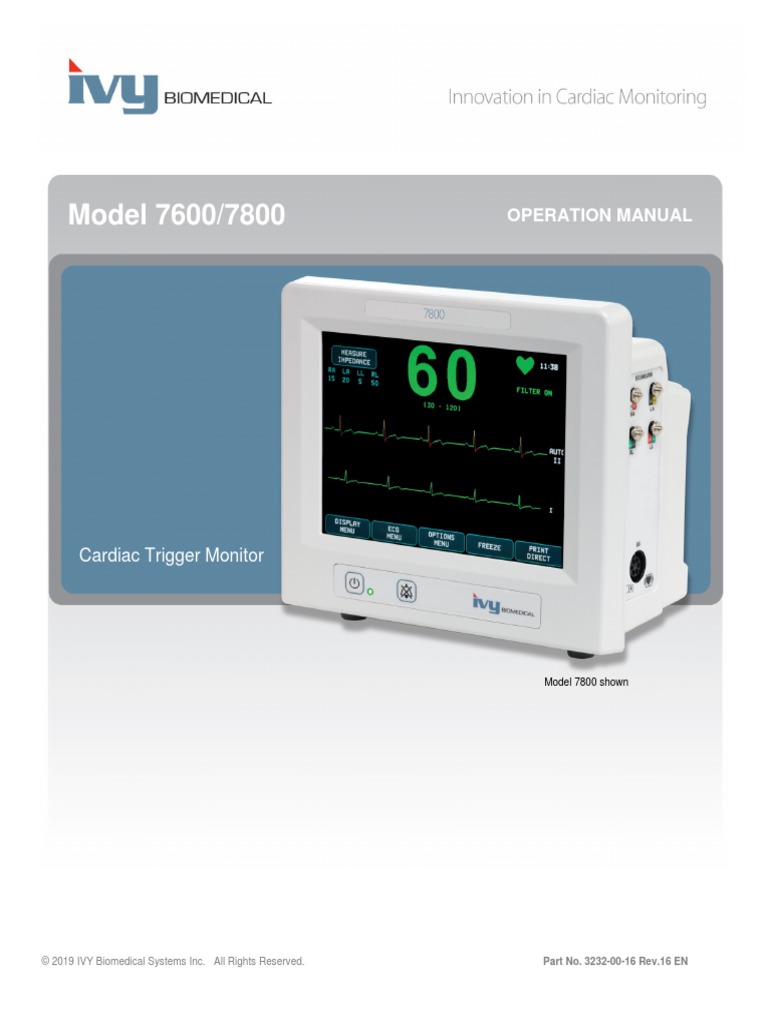 Electrocardiografo IVY BIOMEDICAL 7800 (Manual) | PDF | Hertz | Radio