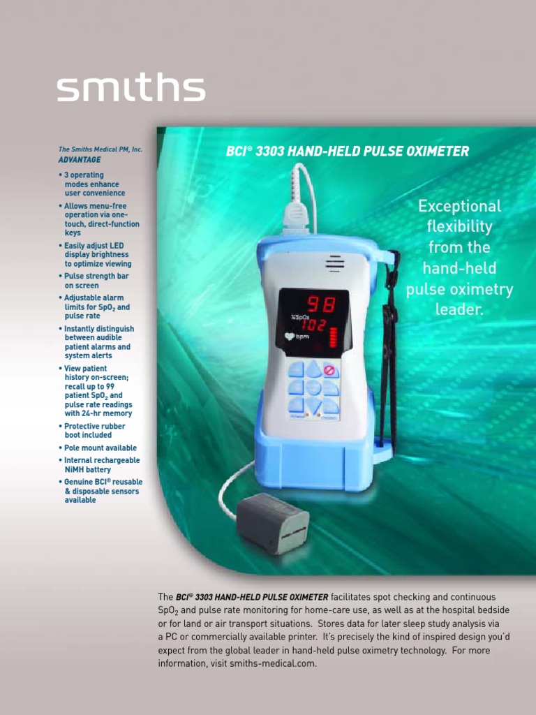 PULSIOXIMETRO PEDIÁTRICO BCI (Ficha Tecnica) | PDF | Rechargeable ...